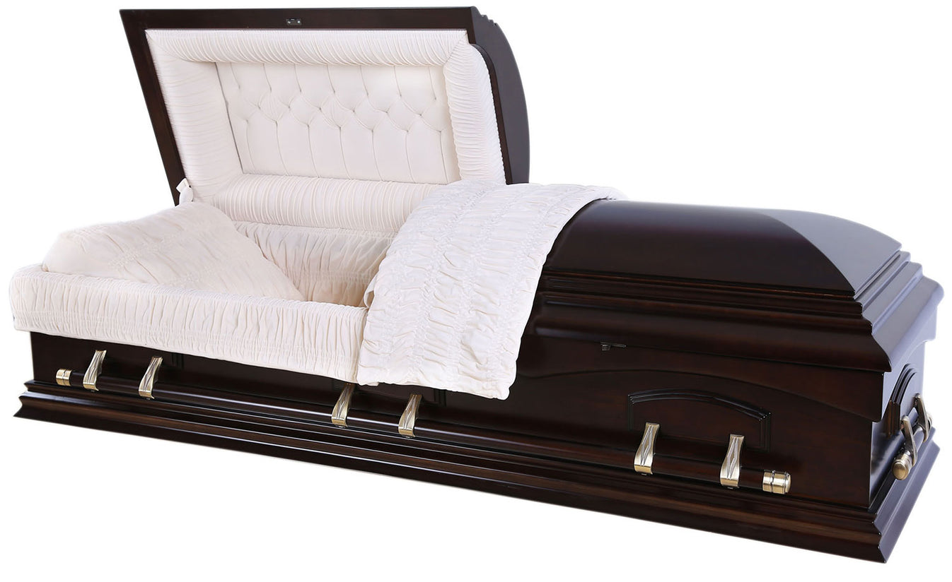 Budget friendly affordable Casket for sale - Solid Poplar - Dark Maple ...